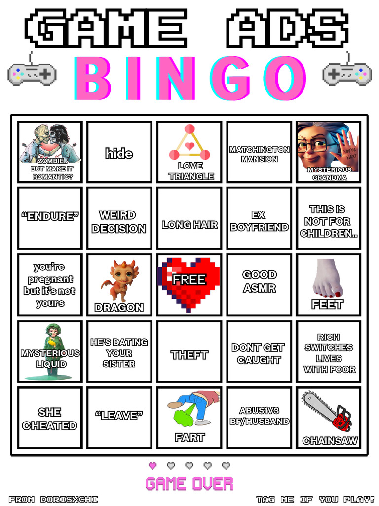 Printable Game Ads Bingo | PDF