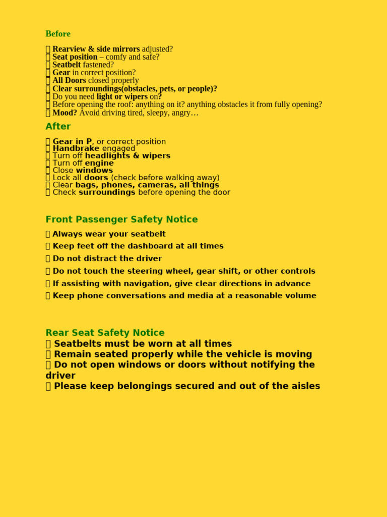 Driving Notice | PDF