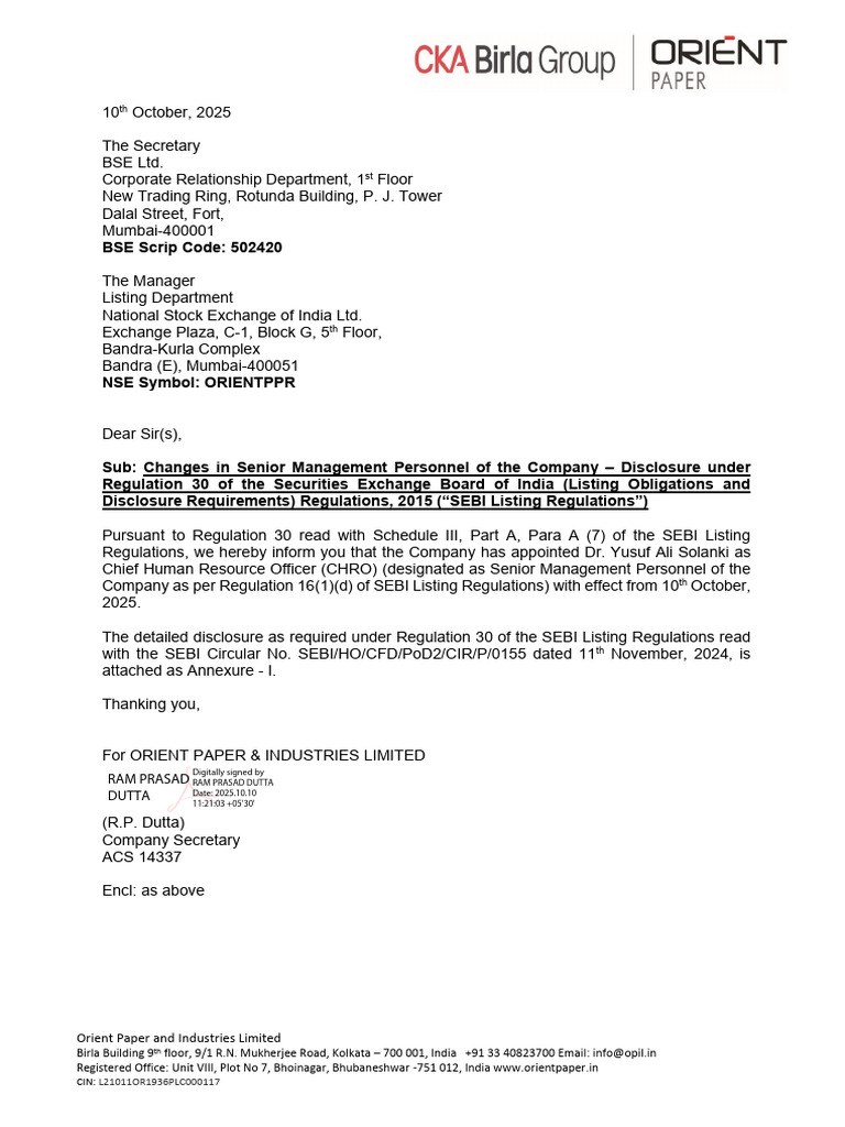 BSE Scrip Code: 502420: - Disclosure Requirements) Regulations, 2015 ...