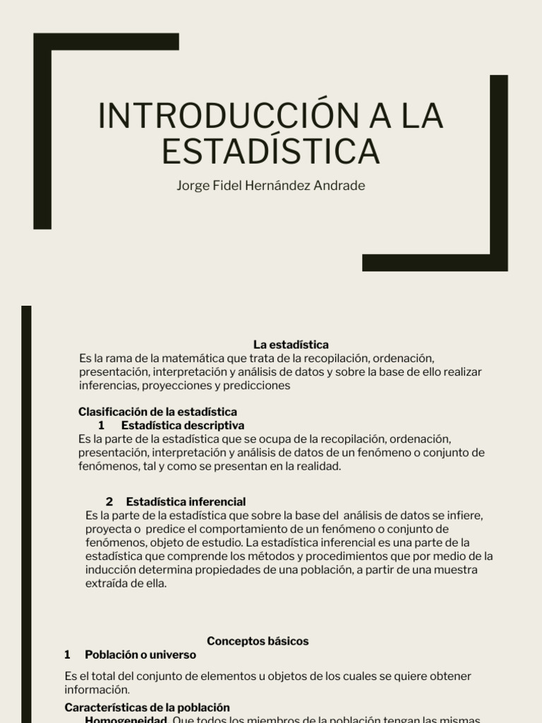 Introducci-N A La Estad-Stica | PDF | Muestreo (Estadísticas) | Estadísticas