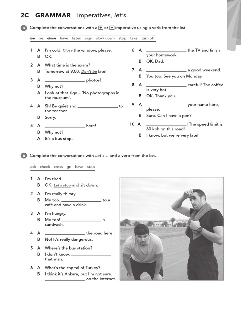 Imperative Sentences - Exercise | PDF