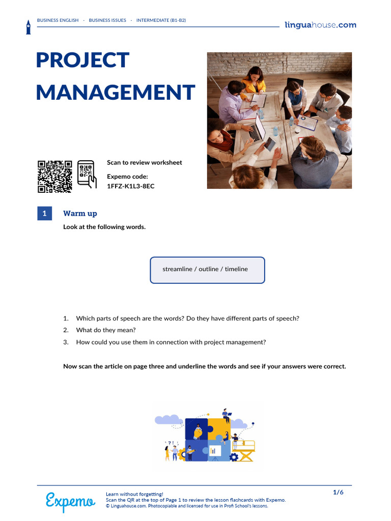 Intermediate Project Management Vocabulary | PDF | Vocabulary | Human ...
