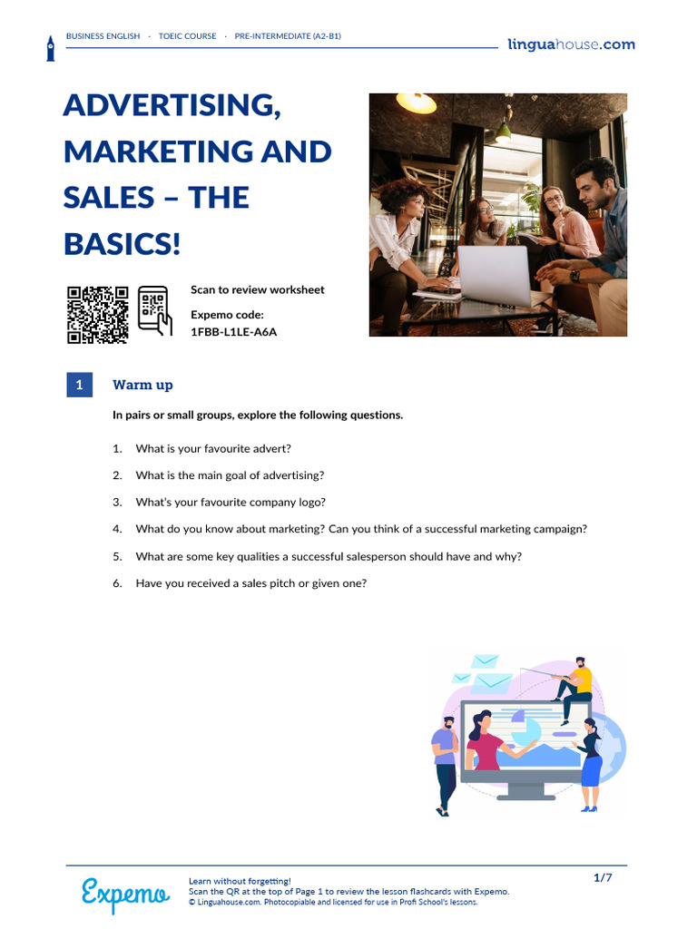Sales and Business English Basics | PDF | Loyalty Program | Advertising