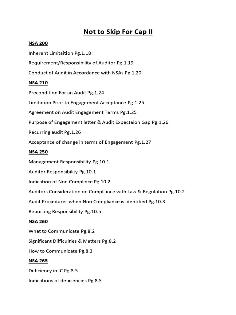 Comprehensive Guide to NSA Audit Standards | PDF | Internal Control | Audit
