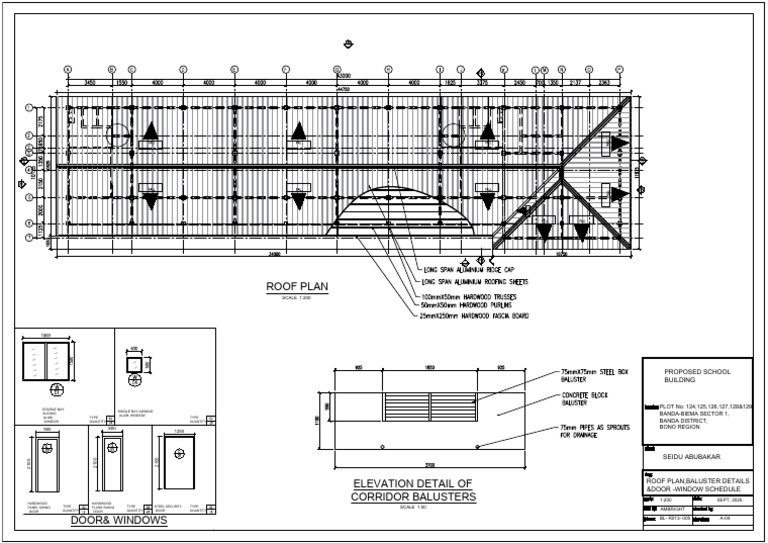 Proposed School Building Plans & Details | PDF | Architectural Elements ...