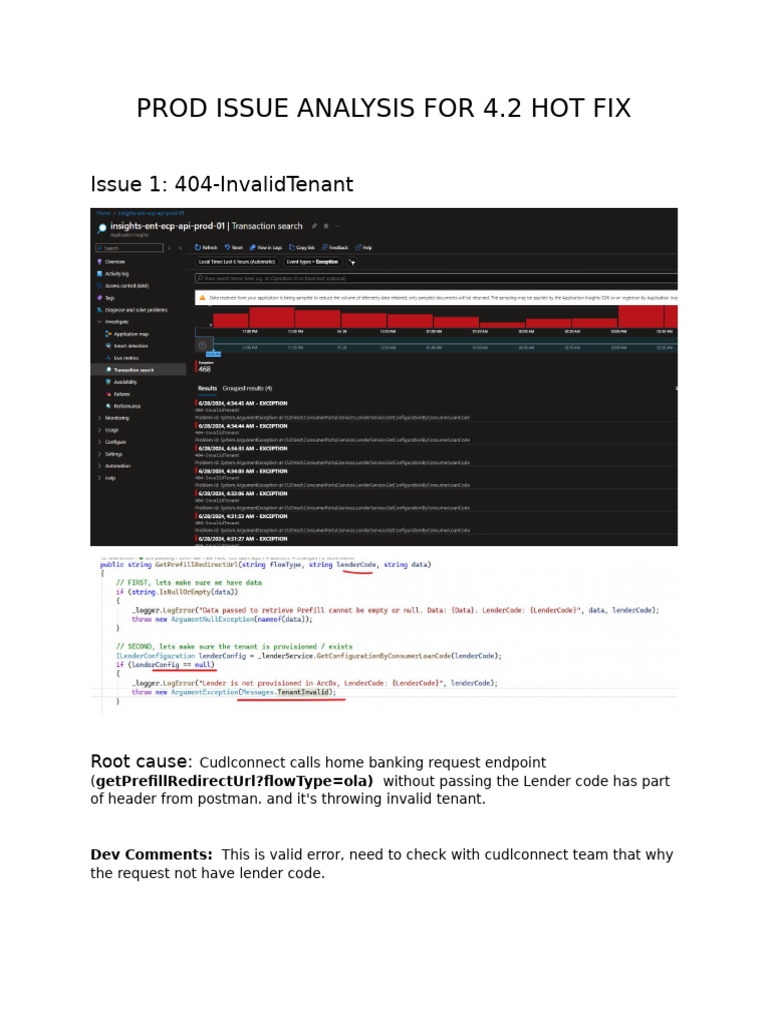 4.2 Hot Fix Issue Analysis Report | PDF