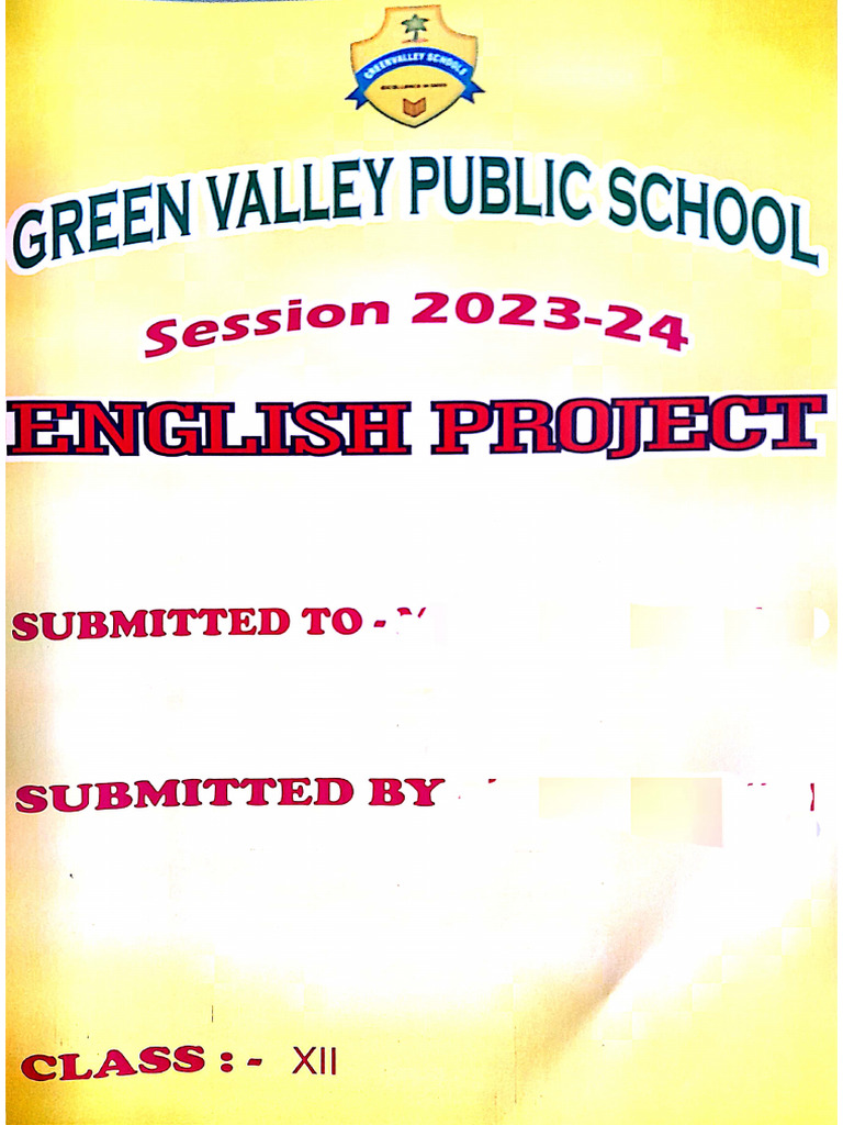 English Project File | PDF