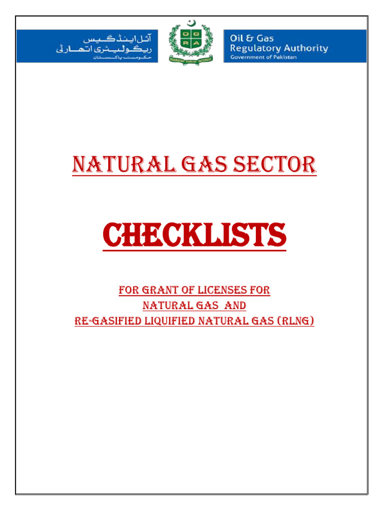Natural Gas License Application Checklist | PDF | Natural Gas | License