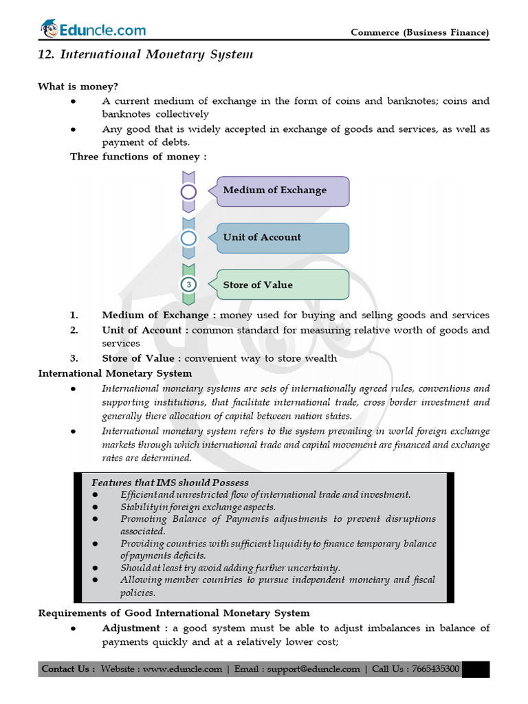 Overview of International Monetary Systems | PDF | Bretton Woods System ...