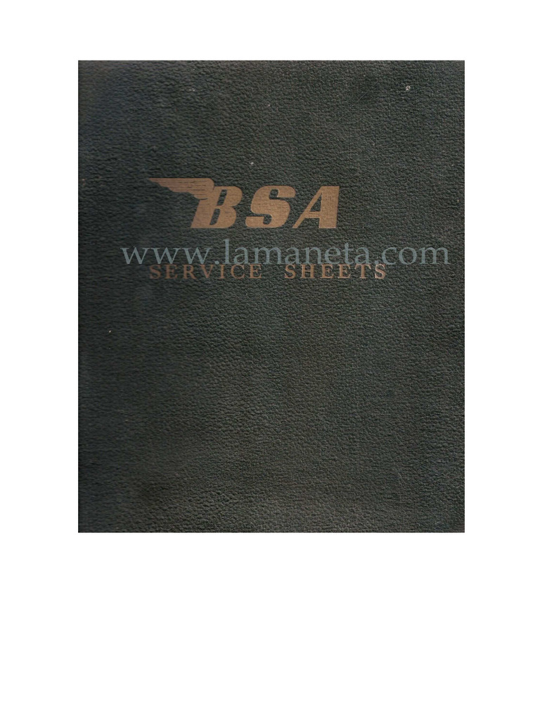 BSA Hojas de Servicio N 301 Despiece Motor B31 B32 350cc OHV B33 B34 ...