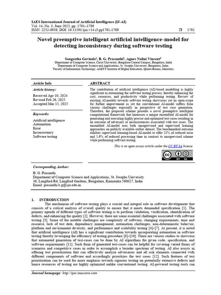 Novel Preemptive Intelligent Artificial Intelligence-Model For Detecting Inconsistency During ...