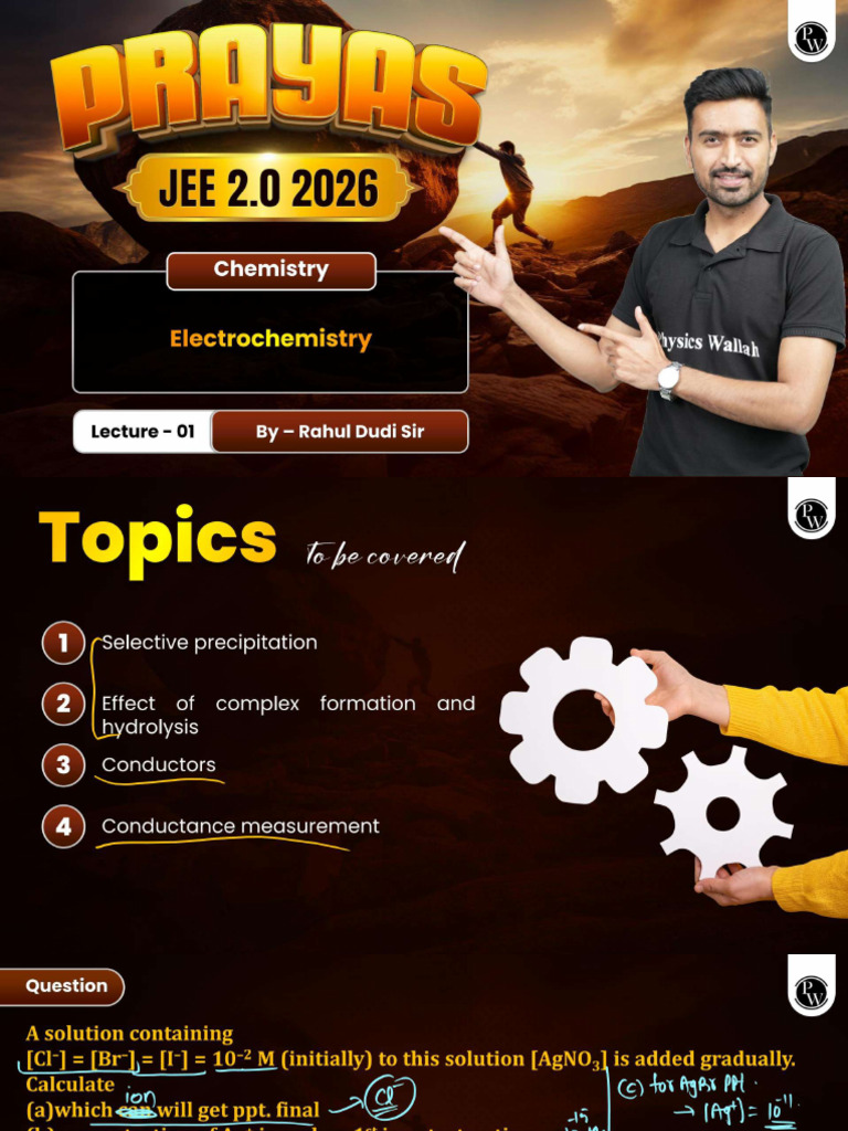 Electrochemistry 01 Class Notes Pdf