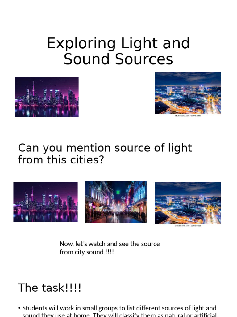Exploring Light and Sound Sources | PDF