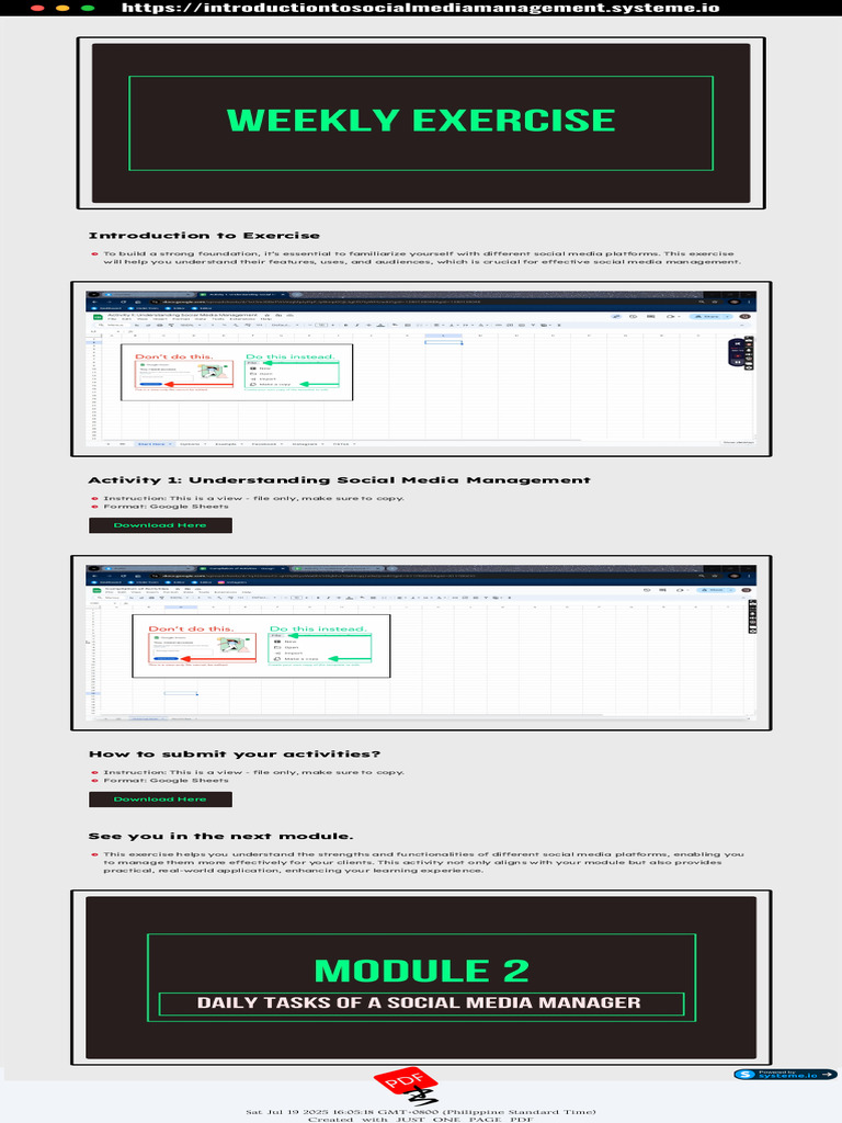 Activity 1 - Understanding Social Media Management | PDF