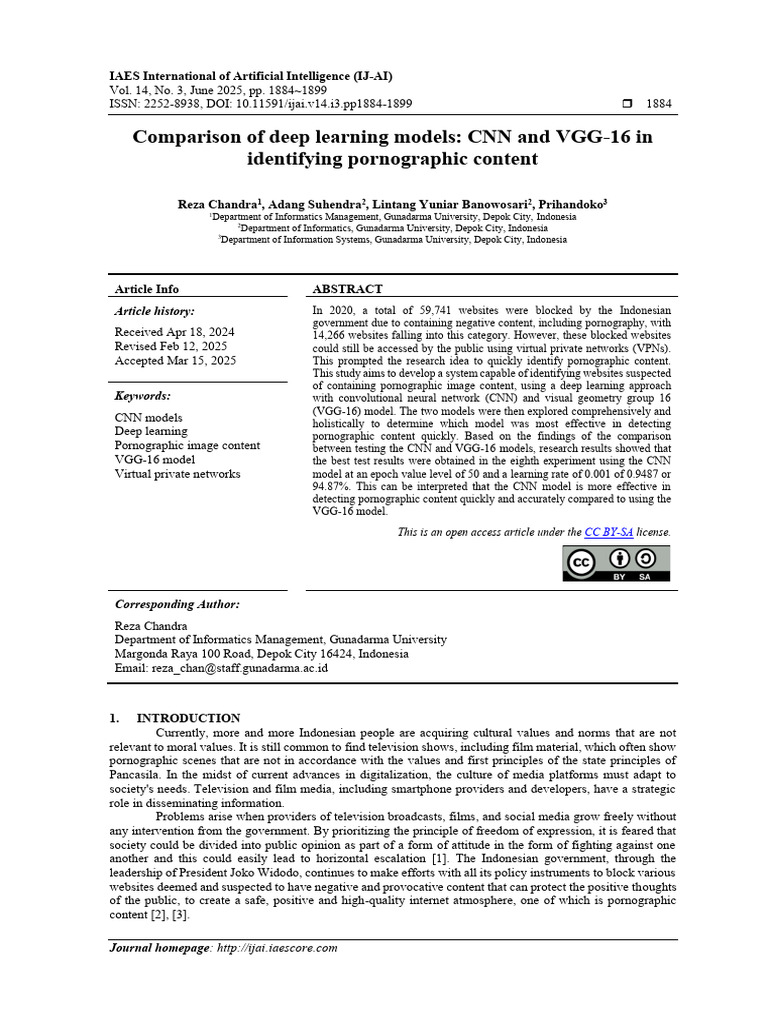 Comparison of Deep Learning Models: CNN and VGG-16 in Identifying ...
