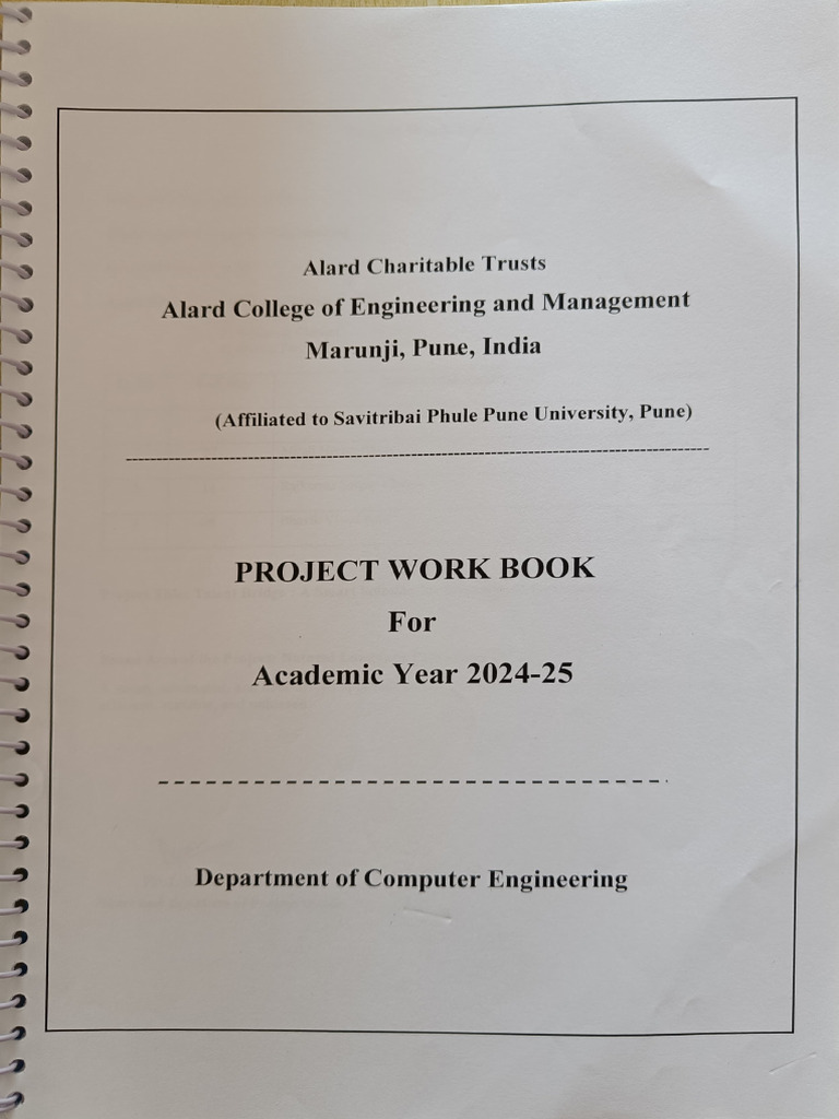 Project Work Book | PDF