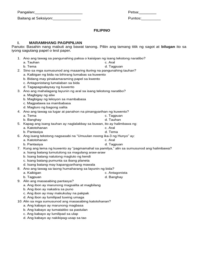 filipino 6 | PDF