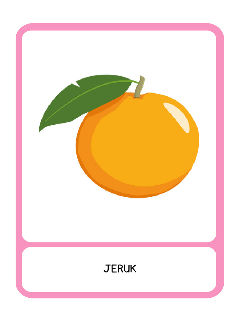 Flash Card Macam - Macam Buah | PDF