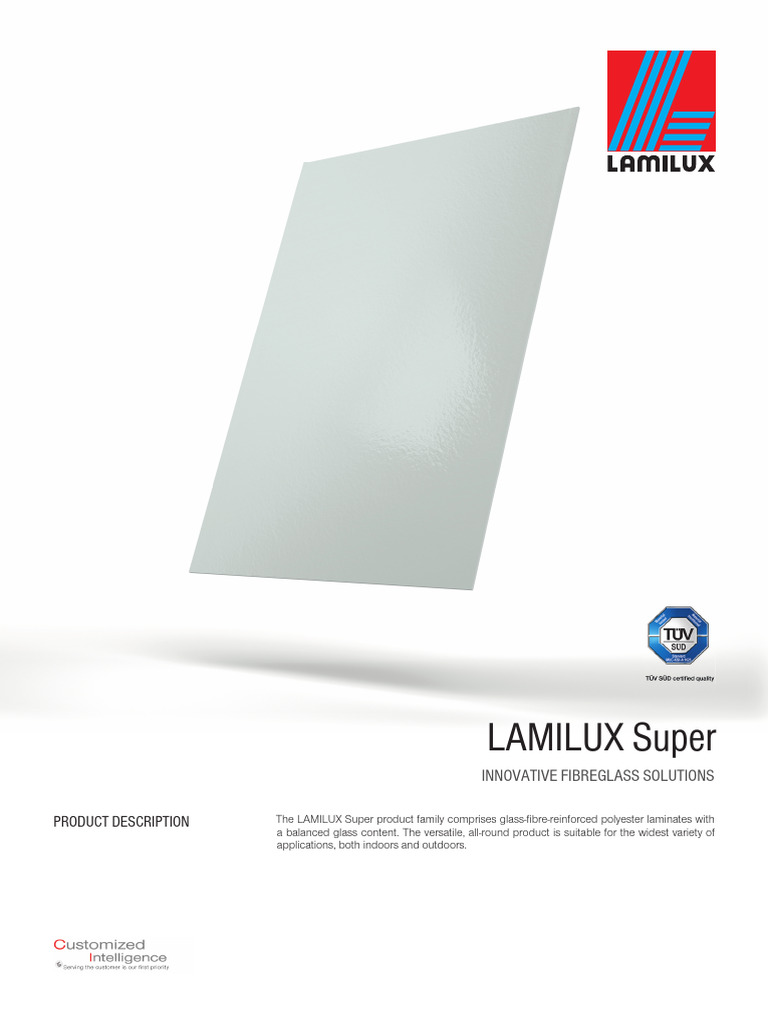 Datasheet Lamilux Super 082017 | PDF | Materials