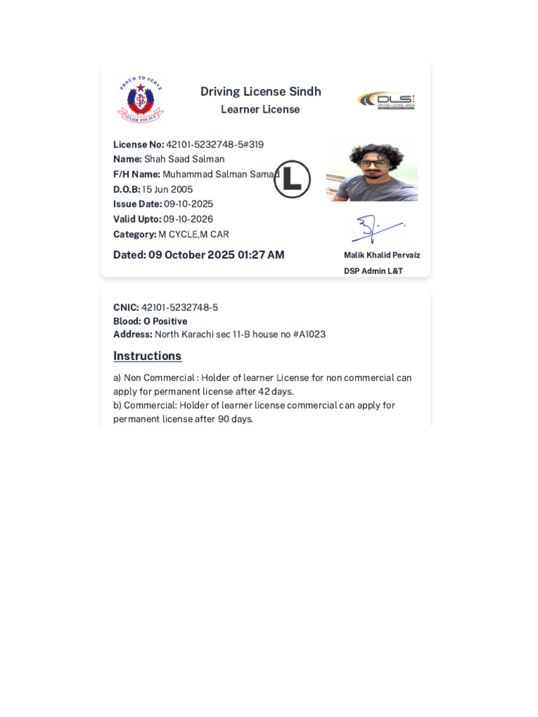 Learner License | PDF