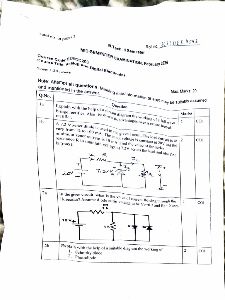 Mid Sem Paper 2024 | PDF