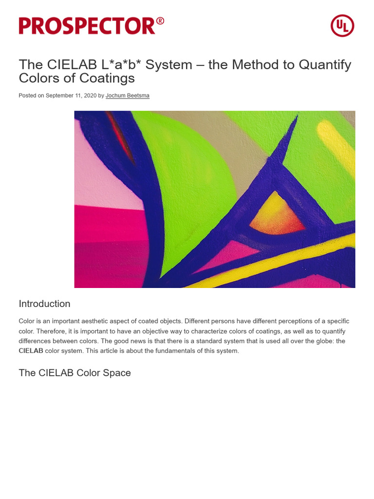 The CIELAB L - A - B - System - The Method To Quantify Colors of ...