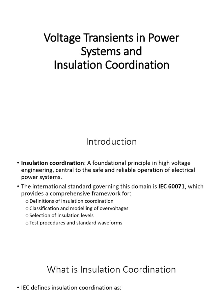 Voltage Transients in Power Systems and Insulation Coordination | PDF ...