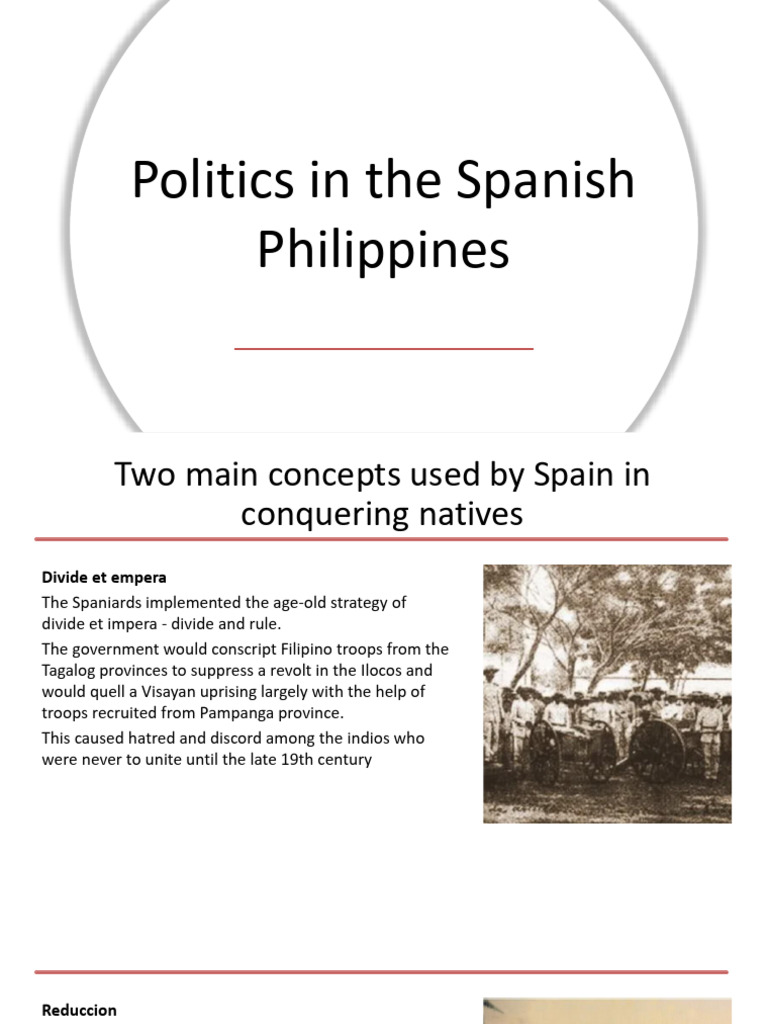 4 Politics in The Spanich PH | PDF | Philippines | Former Spanish Colonies