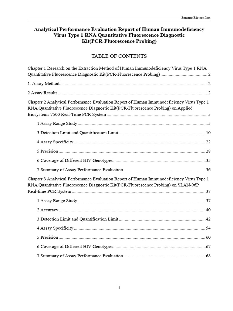 Analytical Performance Evaluation Report-ABI7500-SLAN-96P | PDF ...