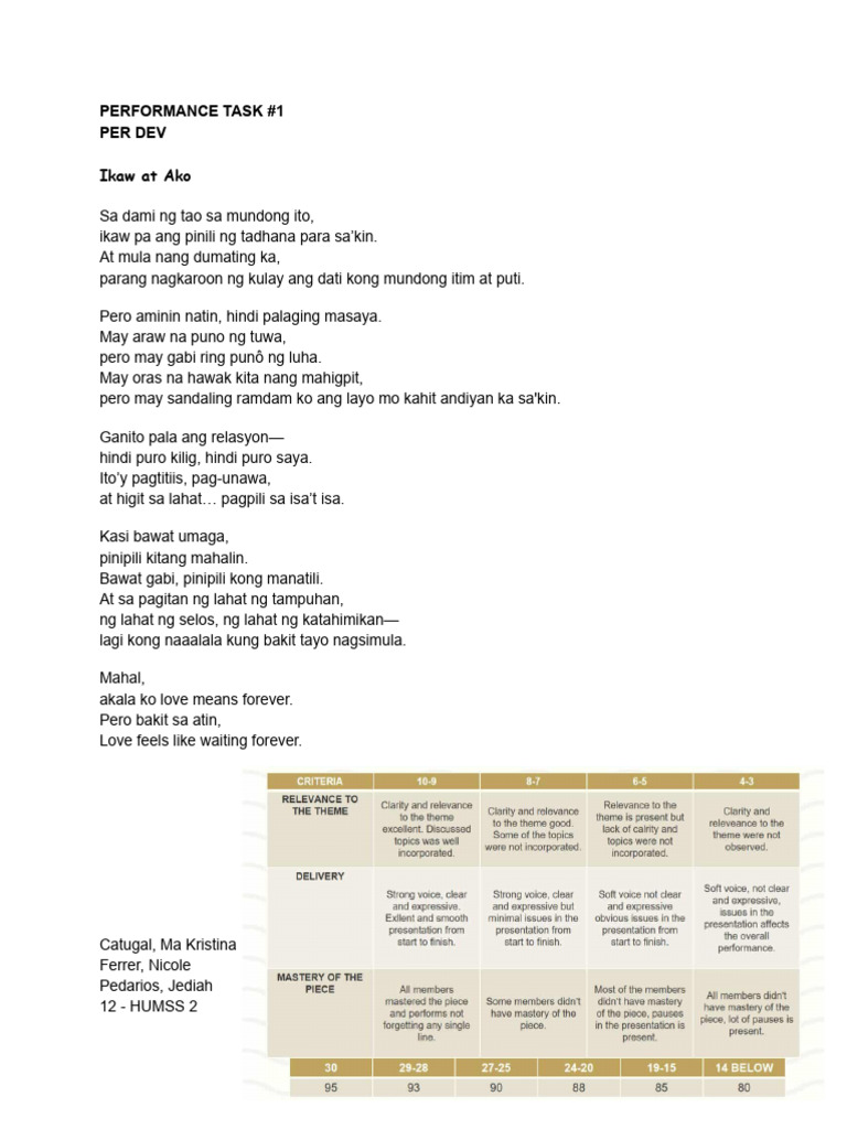 Performance Task 1 | PDF
