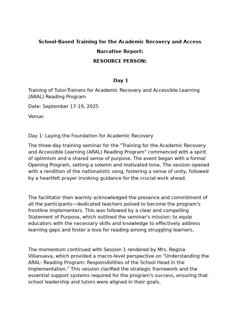 Aral Cascading Narrative | PDF | Learning | Simulation