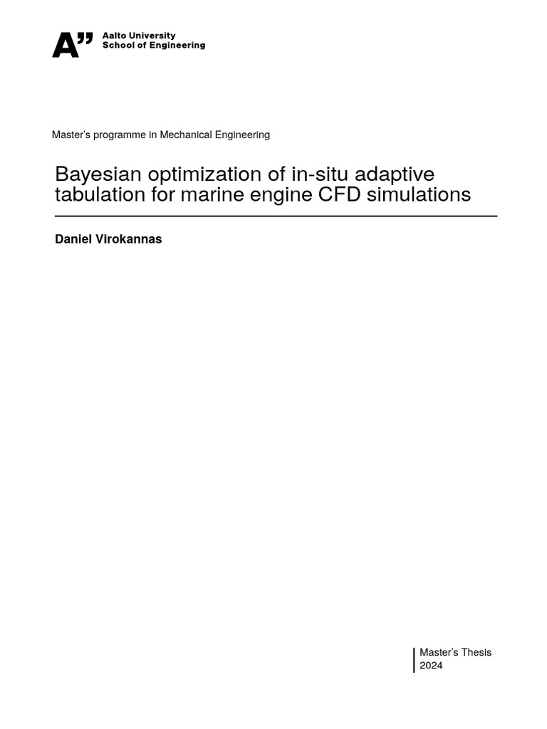 Marine Engine CFD Bayesian Optimization | PDF