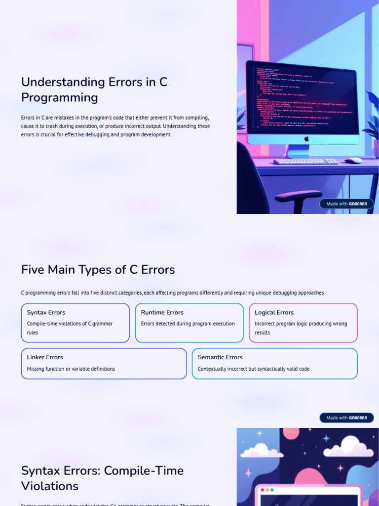 Understanding Errors in C Programming | PDF | Debugging | Computer Program