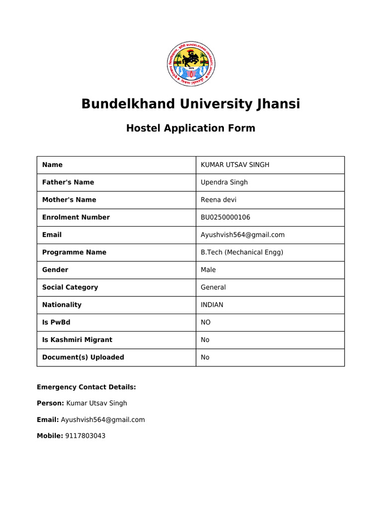 ApplicationForm 1 | PDF