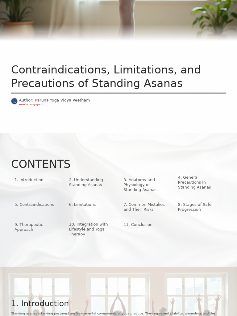 Standing Asanas Contraindications, Limitation... | PDF | Asana ...