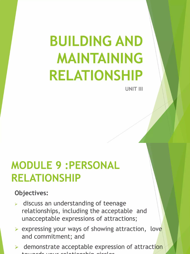Unit 3 Building and Maintaining Relationship | PDF