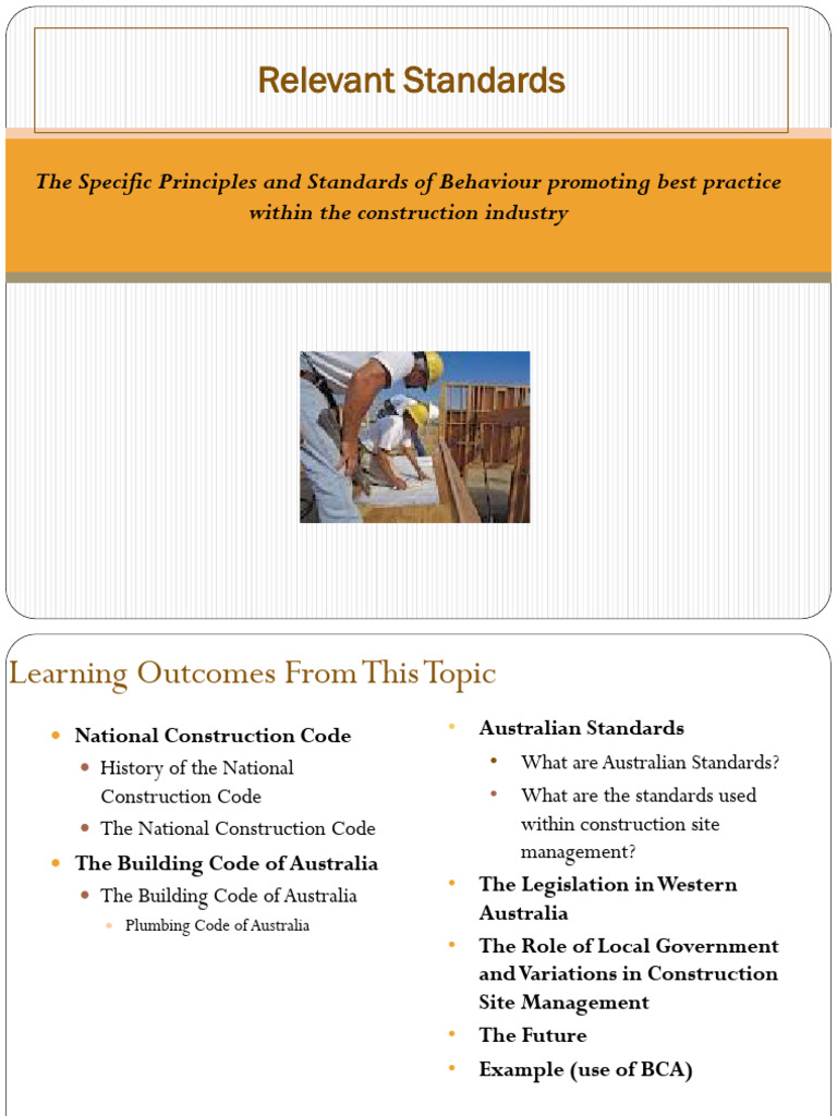 L1 Relevant Standards and Codes of Practice AMK v3 | PDF | Wall ...