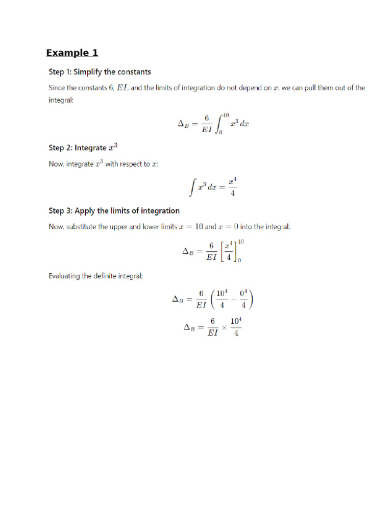 Castigliano Theorm Integrals Solutin For Ex1 and Ex2 | PDF