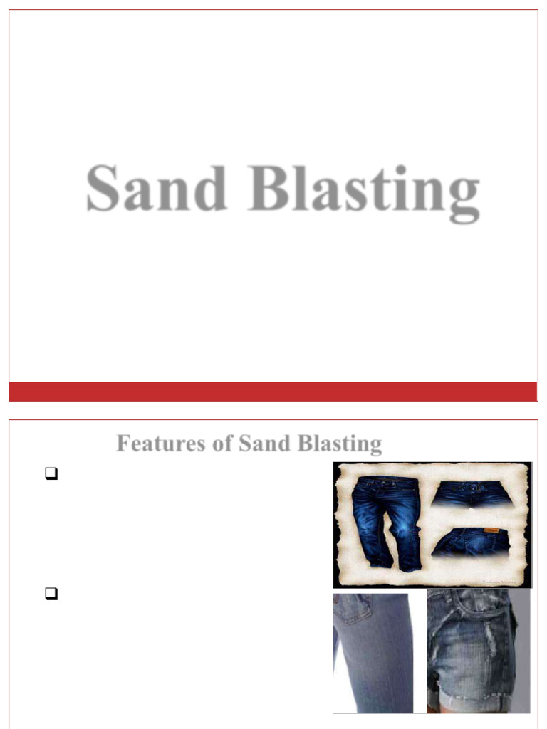 Sand Blasting Techniques for Denim | PDF | Industrial Processes ...