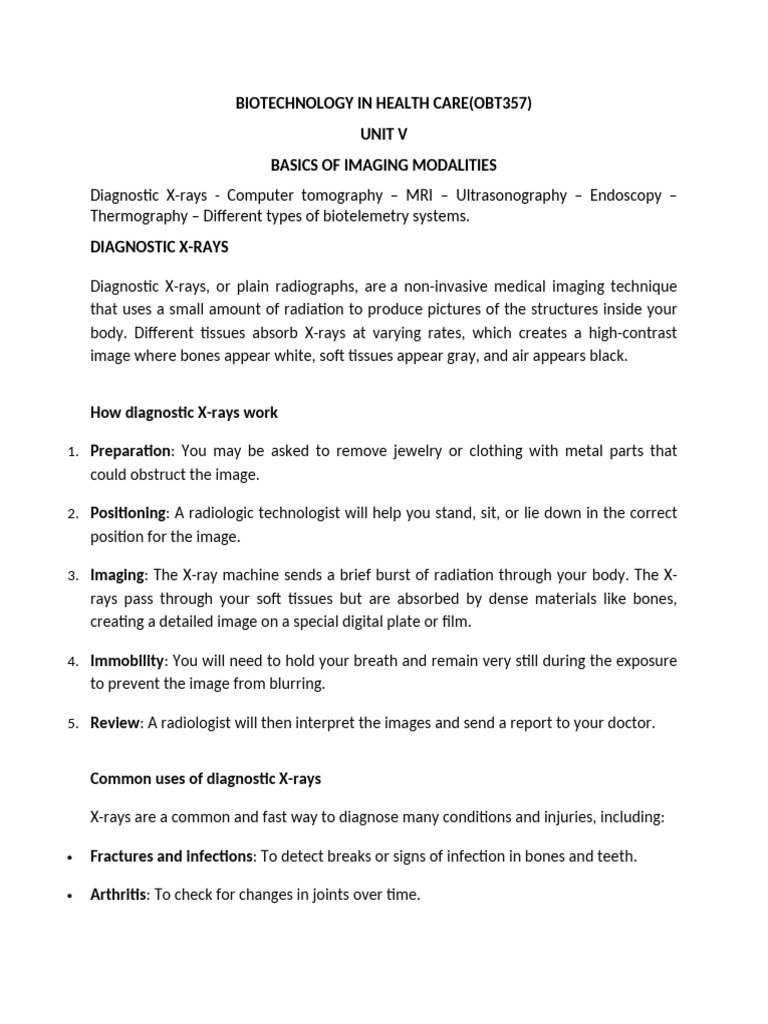 Imaging Modalities in Healthcare Overview | PDF | Ct Scan | Medical ...