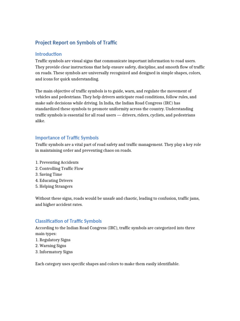 Understanding Traffic Symbols in India | PDF | Traffic | Traffic Light