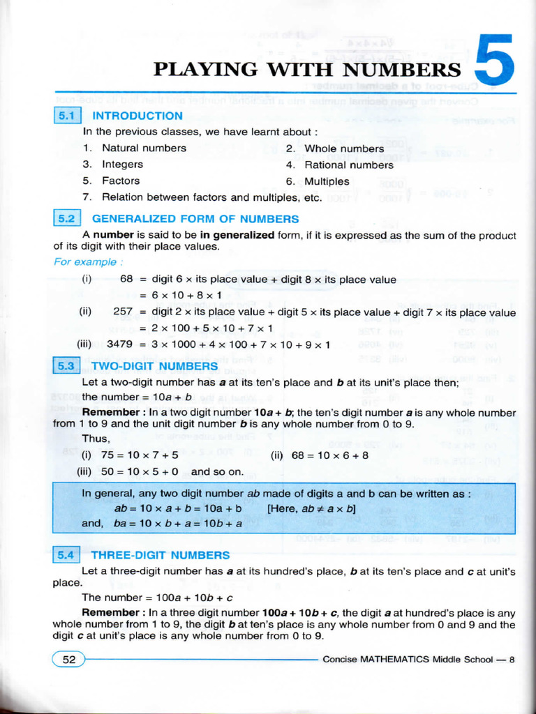 Class 8th Math Chapter-5 | PDF