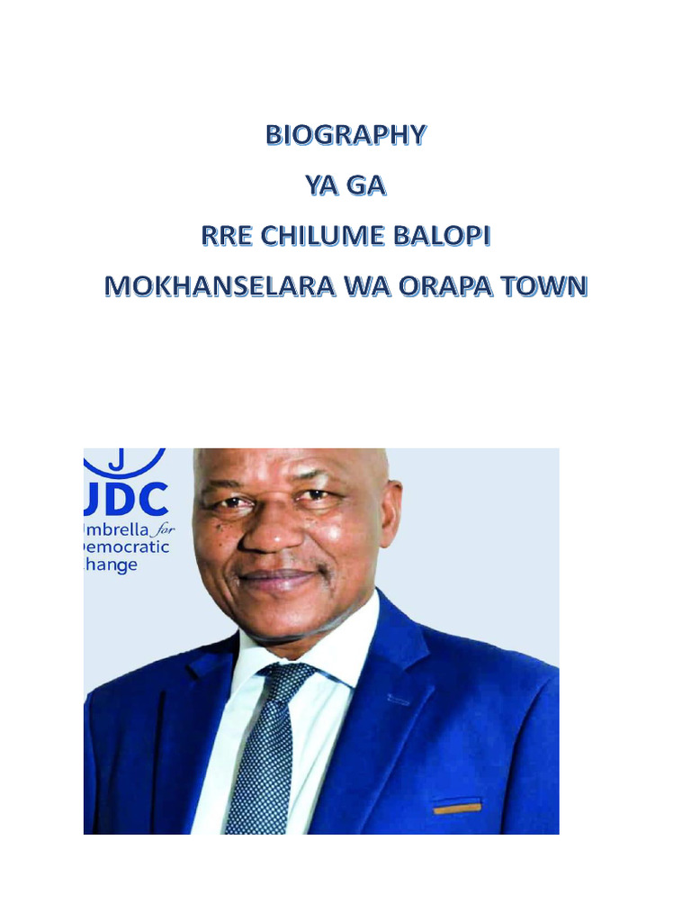 Biography Ka Ga Rre Chilume Balopi | PDF