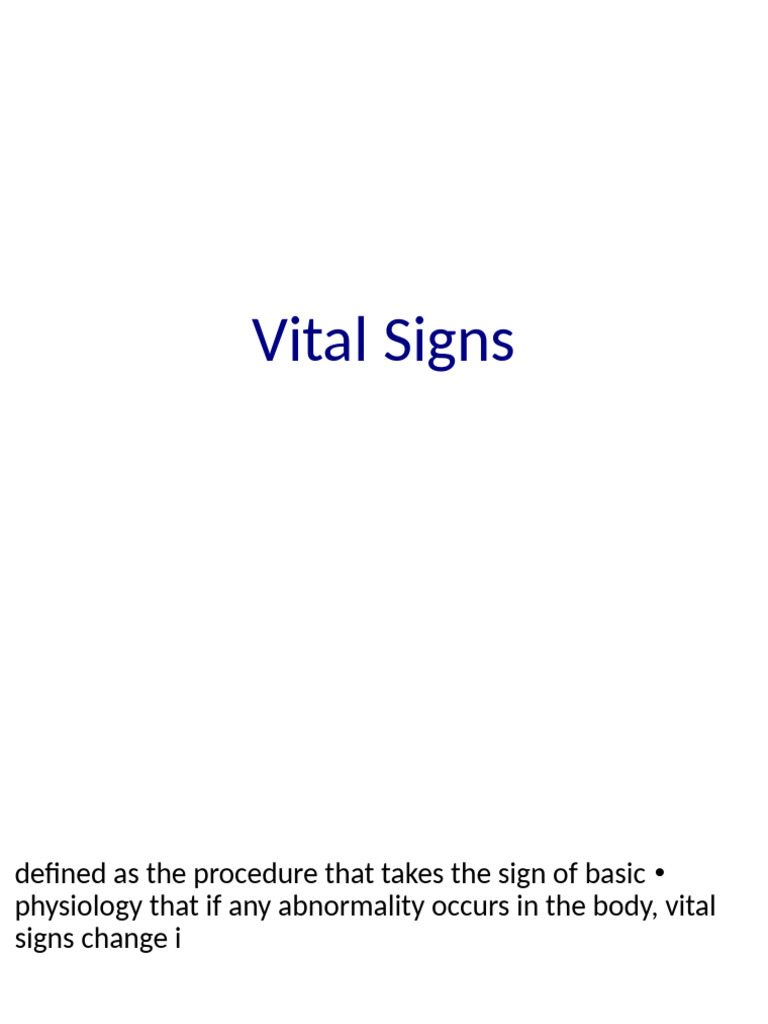 Vital Signs-WPS Office | PDF | Heart | Pulse