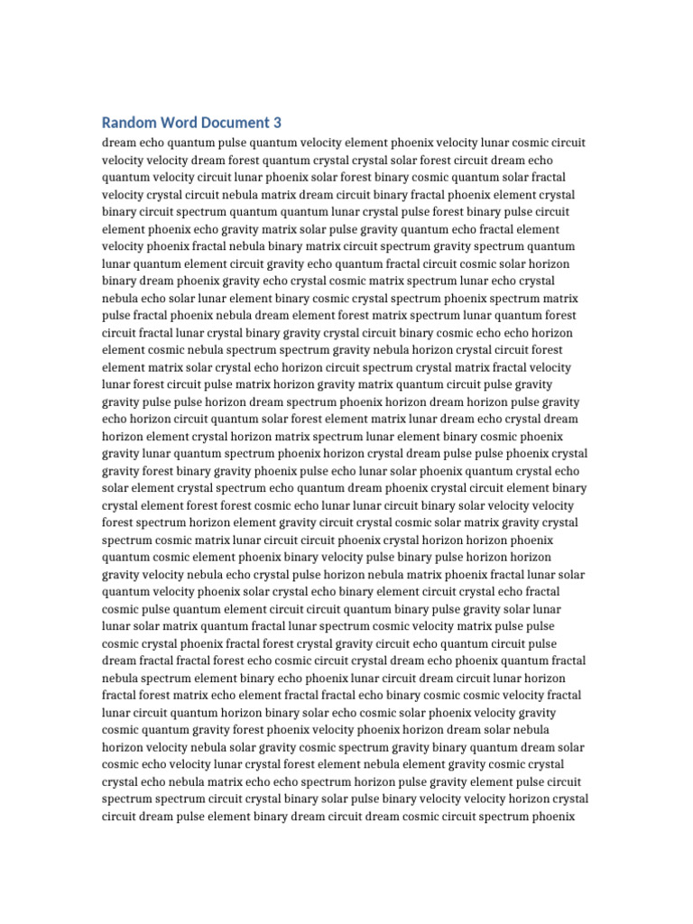 Random Doc 3 | PDF | Physical Phenomena | Physical Sciences
