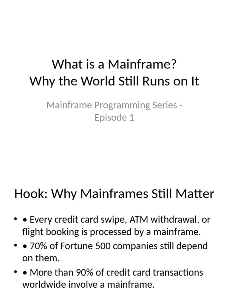 Mainframe Video1 What Is A Mainframe | PDF