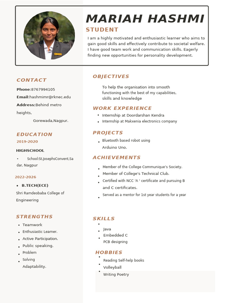 Mariah Resume | PDF