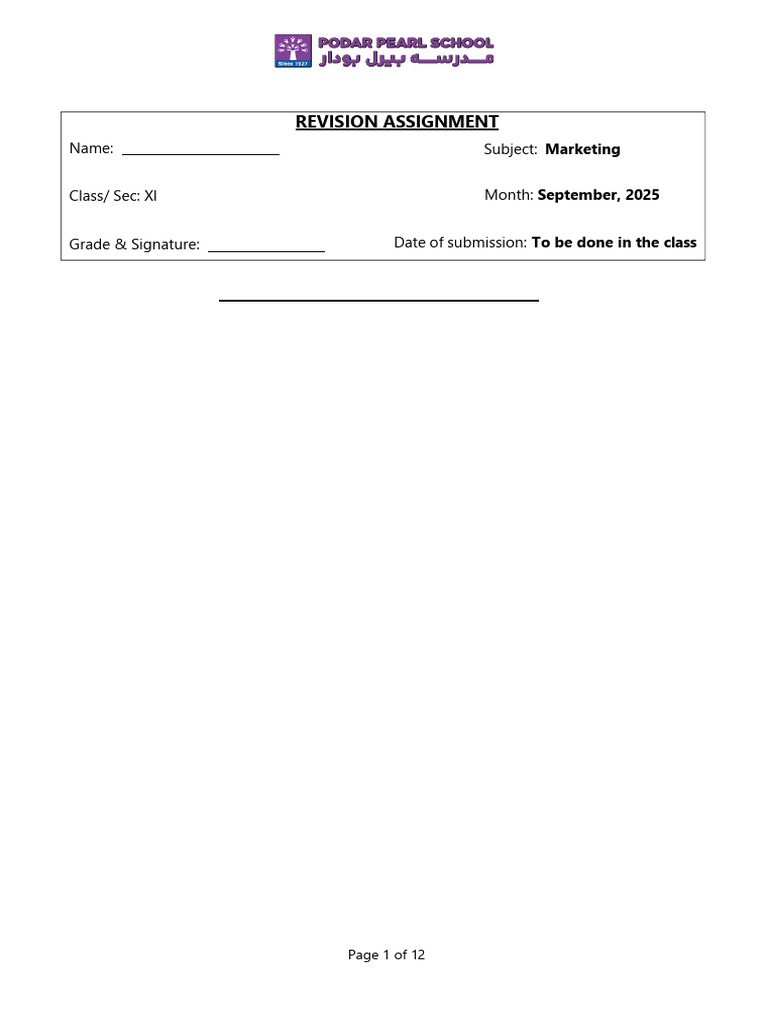 Marketing Concepts and Strategies Quiz | PDF | Marketing | Market ...