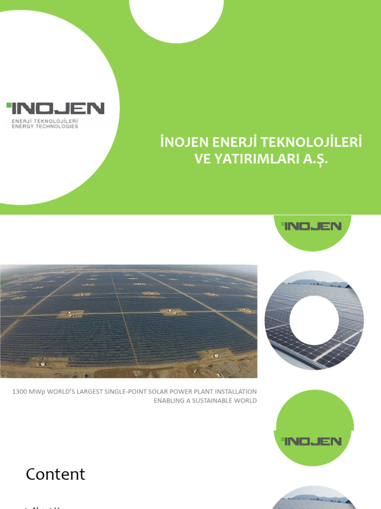 İnojen Sunum - En2 | PDF | Renewable Energy | Solar Power