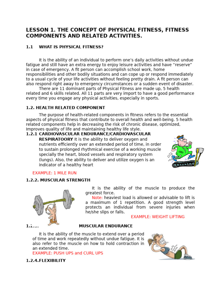 Understanding Physical Fitness Components | PDF | Physical Fitness ...